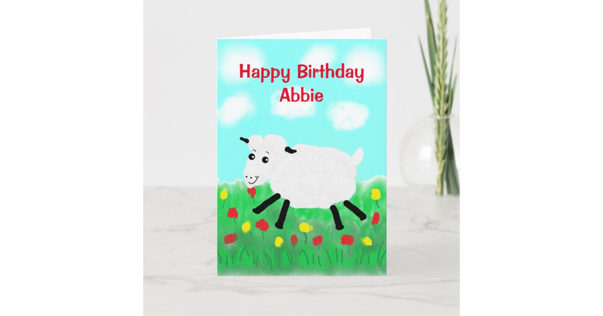 Happy Sheep Birthday Card | Zazzle