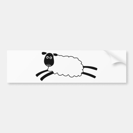 Happy Sheep Bumper Sticker | Zazzle.com