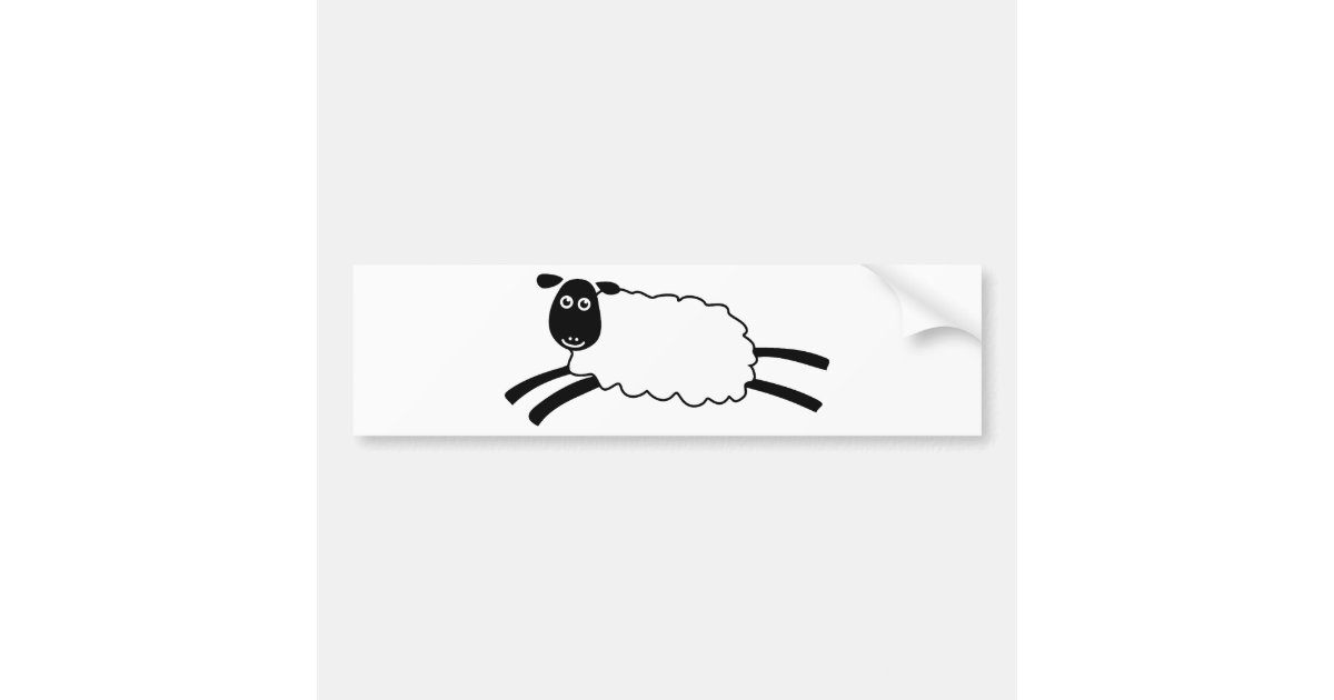 Happy Sheep Bumper Sticker | Zazzle.com