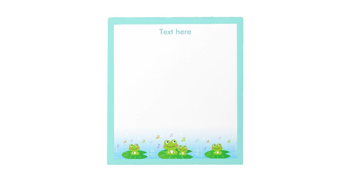 Happy Singing Frogs Simple Notepad | Zazzle