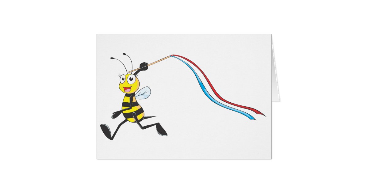 Happy Sister Bee Running | Zazzle