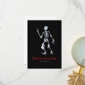 Happy skeleton thank you card | Zazzle
