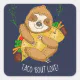 Happy Sloth and Taco Love Square Sticker | Zazzle