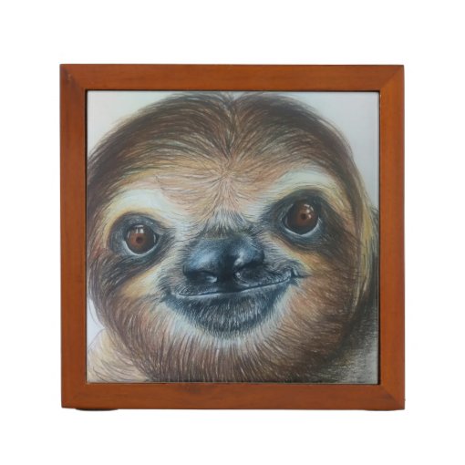 HAPPY SLOTH DESK TIDY! DESK ORGANIZER | Zazzle