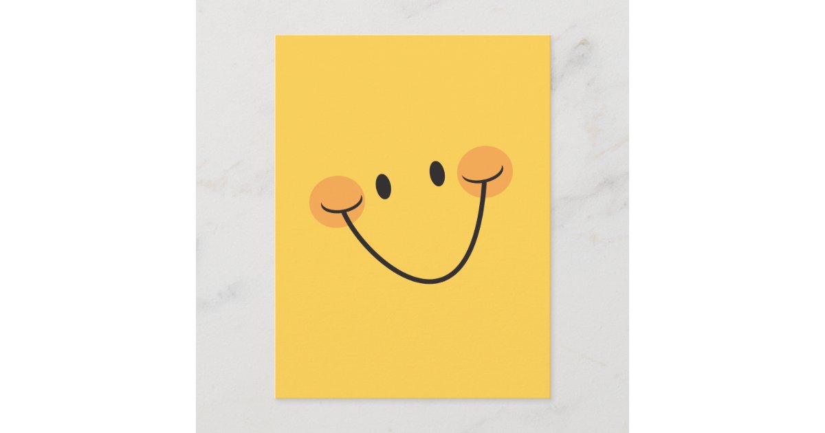 Happy smile yellow postcard | Zazzle