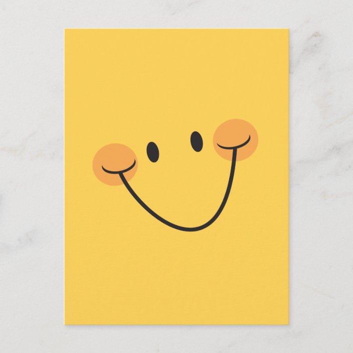Happy smile yellow postcard | Zazzle.com