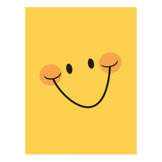 Happy smile yellow postcard | Zazzle.com