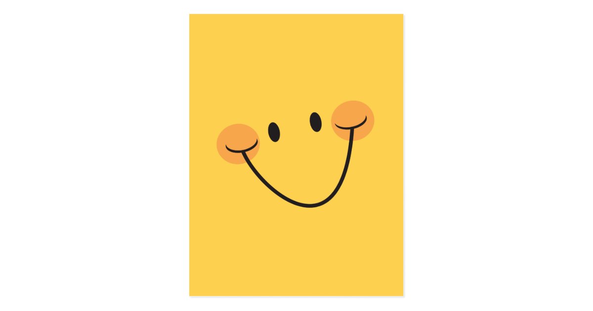 Happy smile yellow postcard | Zazzle.com