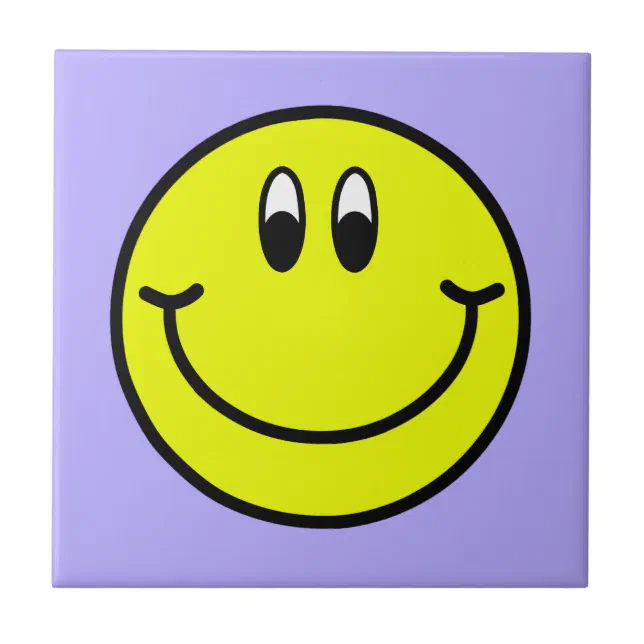 Happy Smiling Face Emoji Ceramic Photo Tile | Zazzle