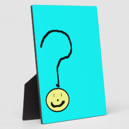 Happy Smiling Question Mark Emoji, Kids Art Plaque | Zazzle