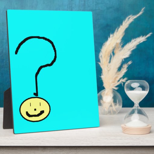 Happy Smiling Question Mark Emoji, Kids Art Plaque | Zazzle