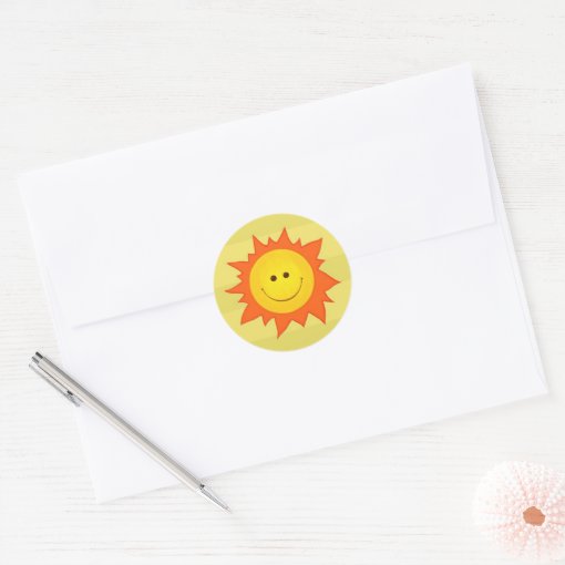 Happy Smiling Sun sticker | Zazzle