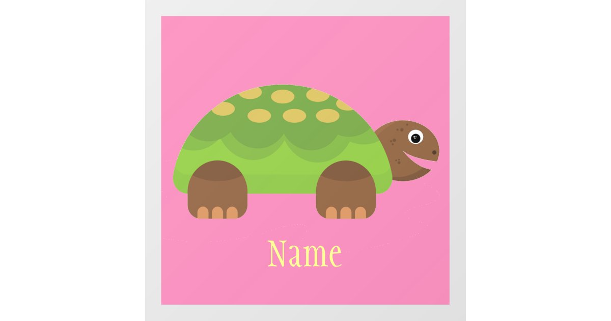 Happy Smiling Turtle Thunder_Cove Wall Decal | Zazzle