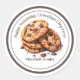 Happy Snacking: Chocolate Chip Love Classic Round Sticker | Zazzle