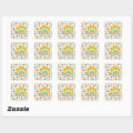 Happy Snail on Triangles Square Sticker | Zazzle