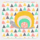 Happy Snail on Triangles Square Sticker | Zazzle