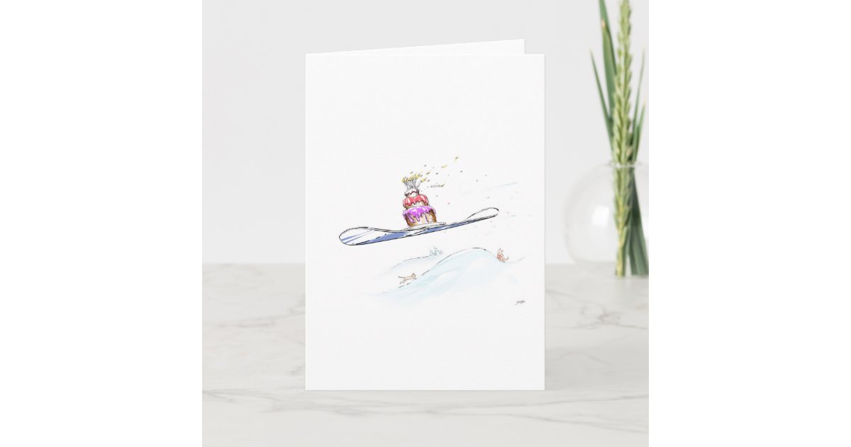 Happy Snowboarding Birthday Card | Zazzle