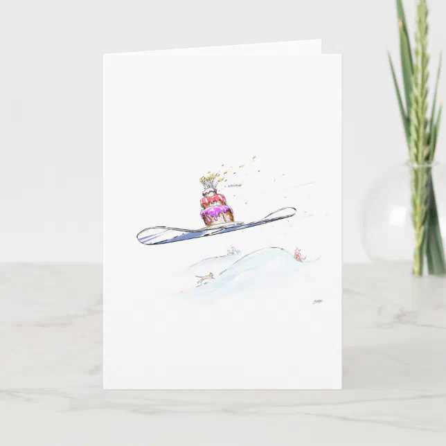 Happy Snowboarding Birthday Card | Zazzle