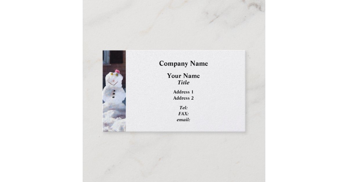 Happy Snowman Business Card | Zazzle