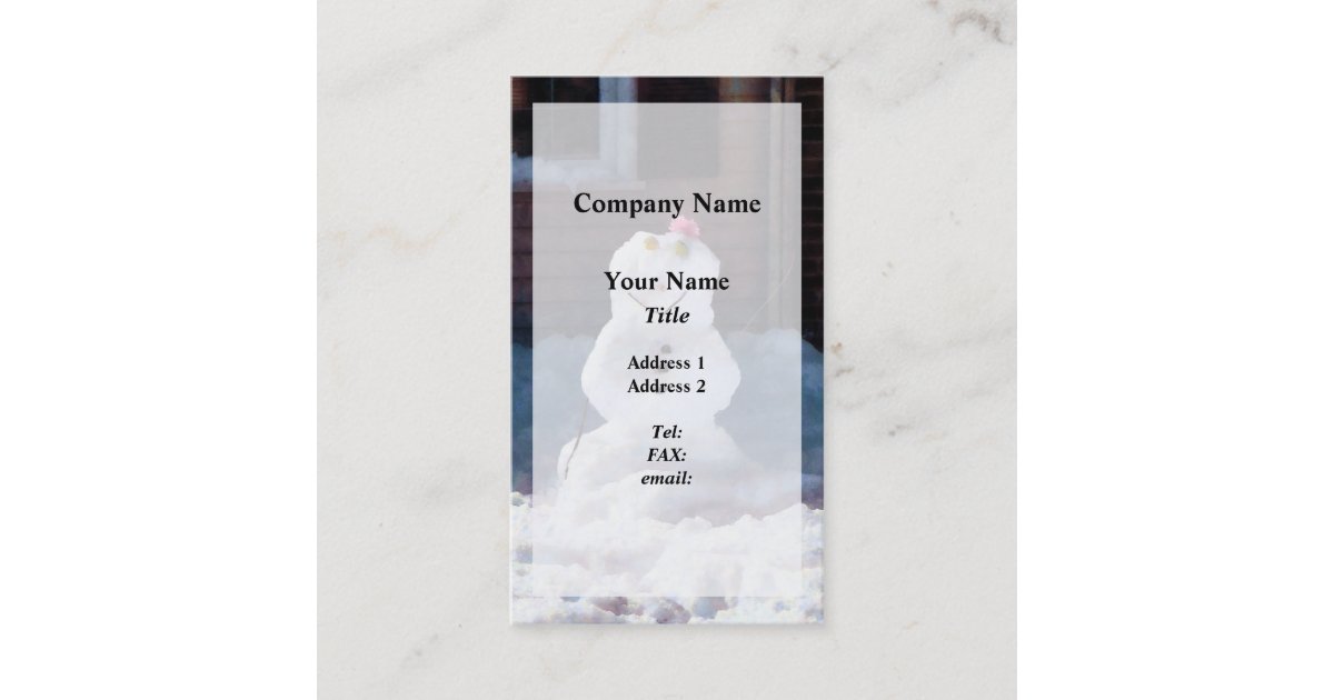 Happy Snowman Business Card | Zazzle