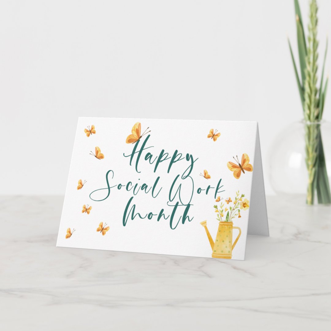 Happy Social Work Month Card | Zazzle