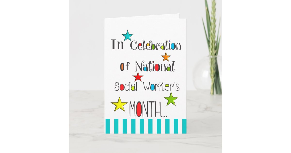 Happy Social Worker's Month Appreciation Card | Zazzle