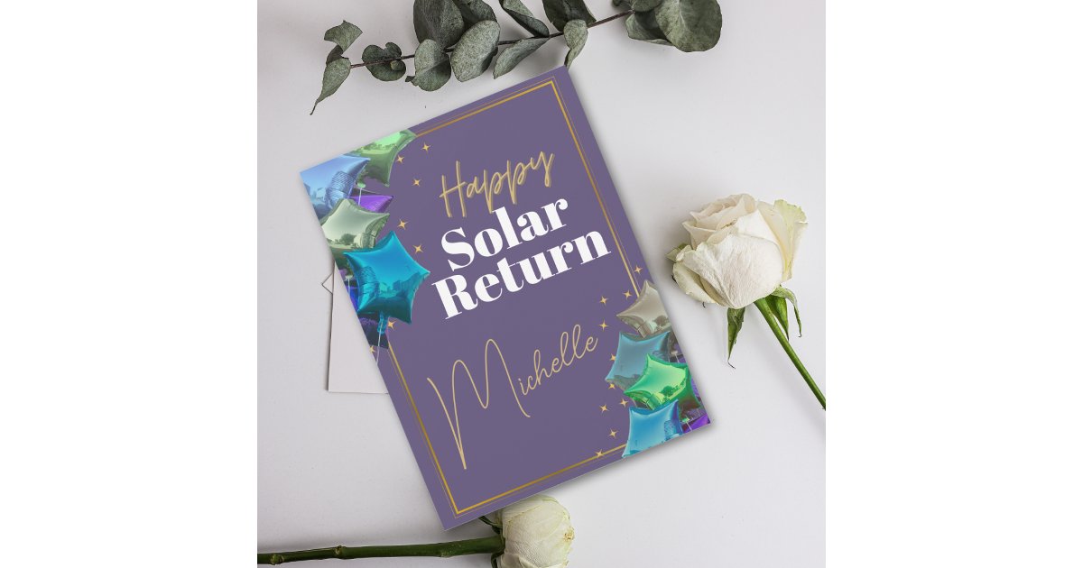 Happy Solar Return Astrology Birthday Card | Zazzle