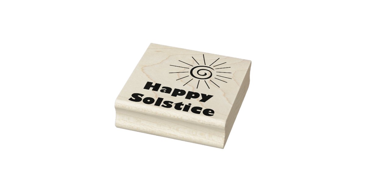 Happy Solstice Rubber Stamp | Zazzle