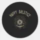 Happy Solstice Winter Sun Celestial Classic Round Sticker | Zazzle