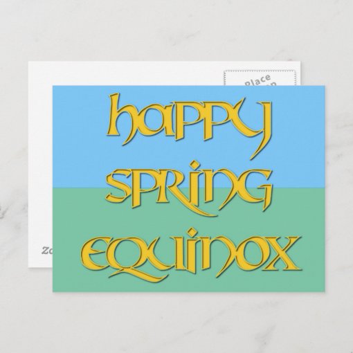 Happy Spring Equinox Postcard | Zazzle