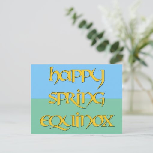 Happy Spring Equinox Postcard | Zazzle