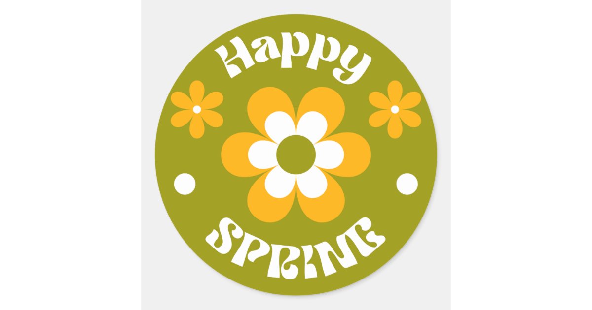 Happy spring sticker | Zazzle