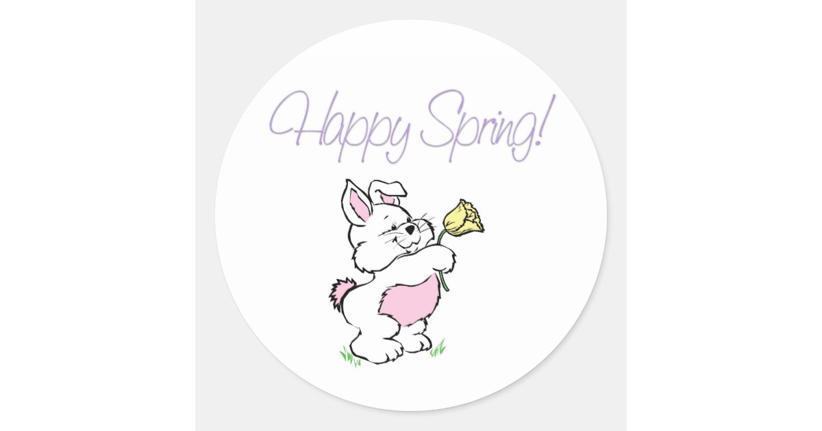 Happy Spring Stickers | Zazzle