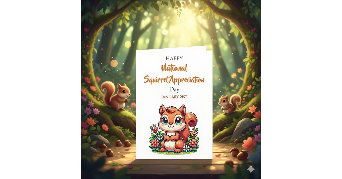 Happy Squirrel Appreciation Day | January 21st Card | Zazzle