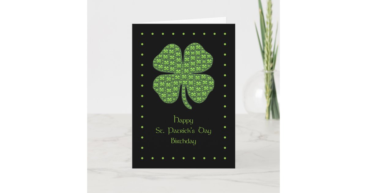 Happy St. Patrick's Day Birthday Card | Zazzle