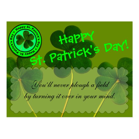 Happy St. Patrick's Day Greeting Wishes Postcard | Zazzle.com