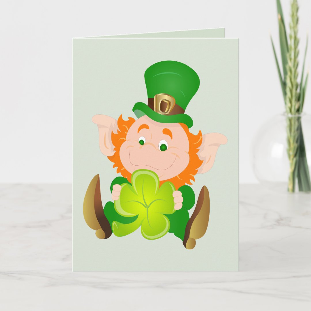 Happy St. Patrick's Day leprechaun Card | Zazzle