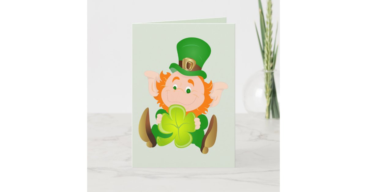Happy St. Patrick's Day leprechaun Card | Zazzle