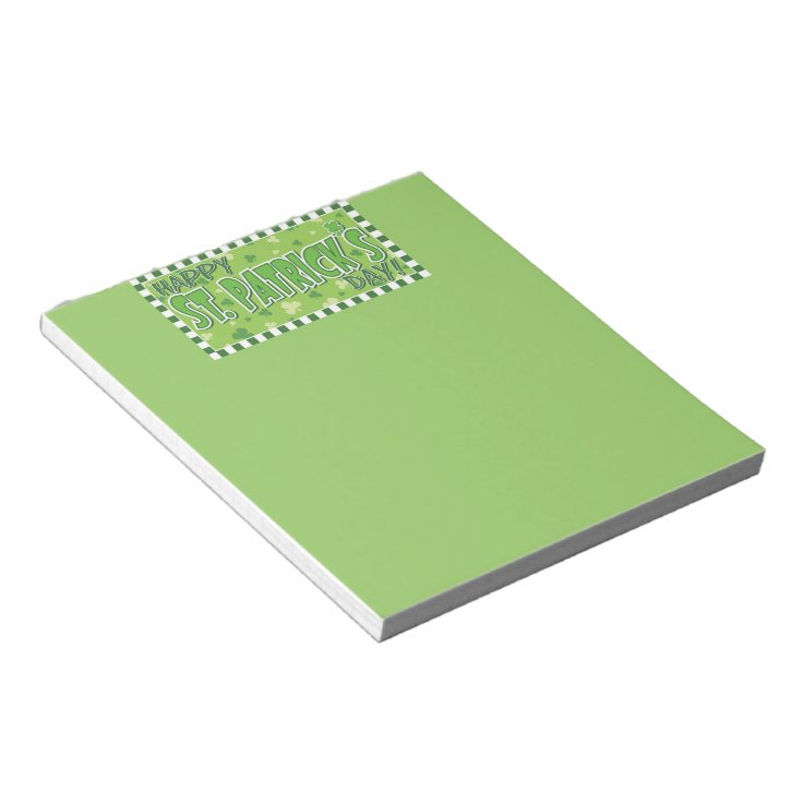 Happy St. Patrick's Day Notepad | Zazzle