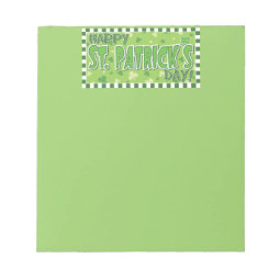 Happy St. Patrick's Day Notepad | Zazzle