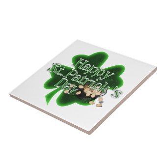 Happy St Patrick's Day - Pot Of Gold Ceramic Tile | Zazzle