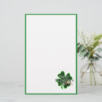 Happy St Patrick's Day - Pot Of Gold Stationery | Zazzle