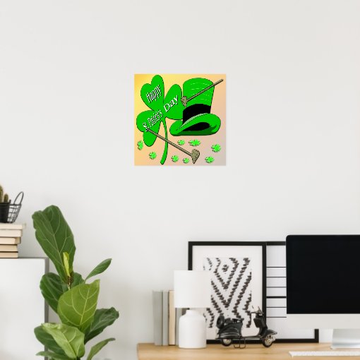 Happy St Patrick's Shamrock Day Poster | Zazzle