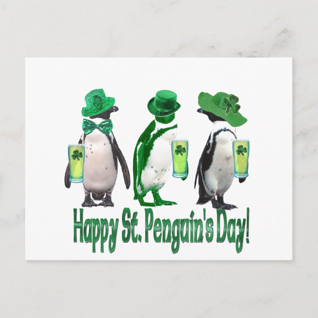 Happy St. Penguin's Day Postcard | Zazzle