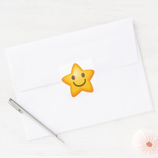 Happy Star Emoji Stickers | Zazzle