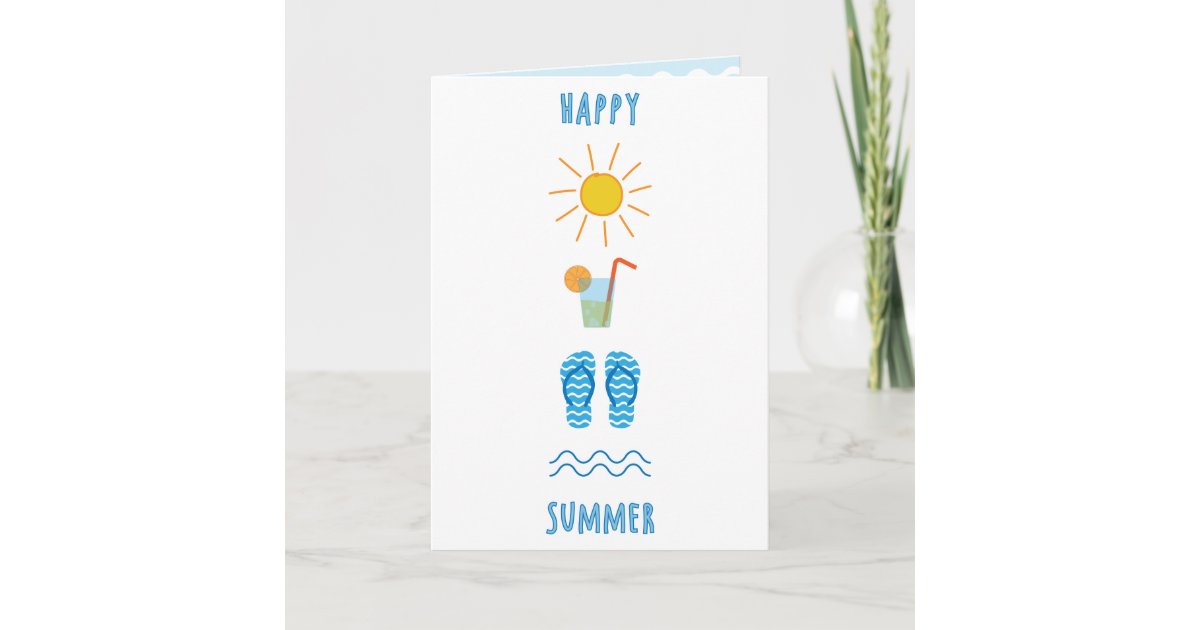 Happy Summer Greeting Card | Zazzle