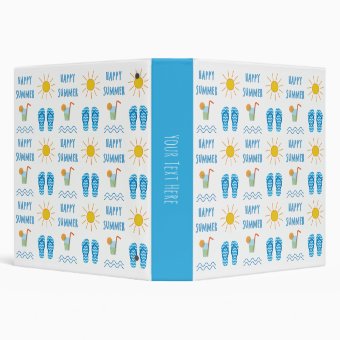 Happy Summer Pattern Binder | Zazzle
