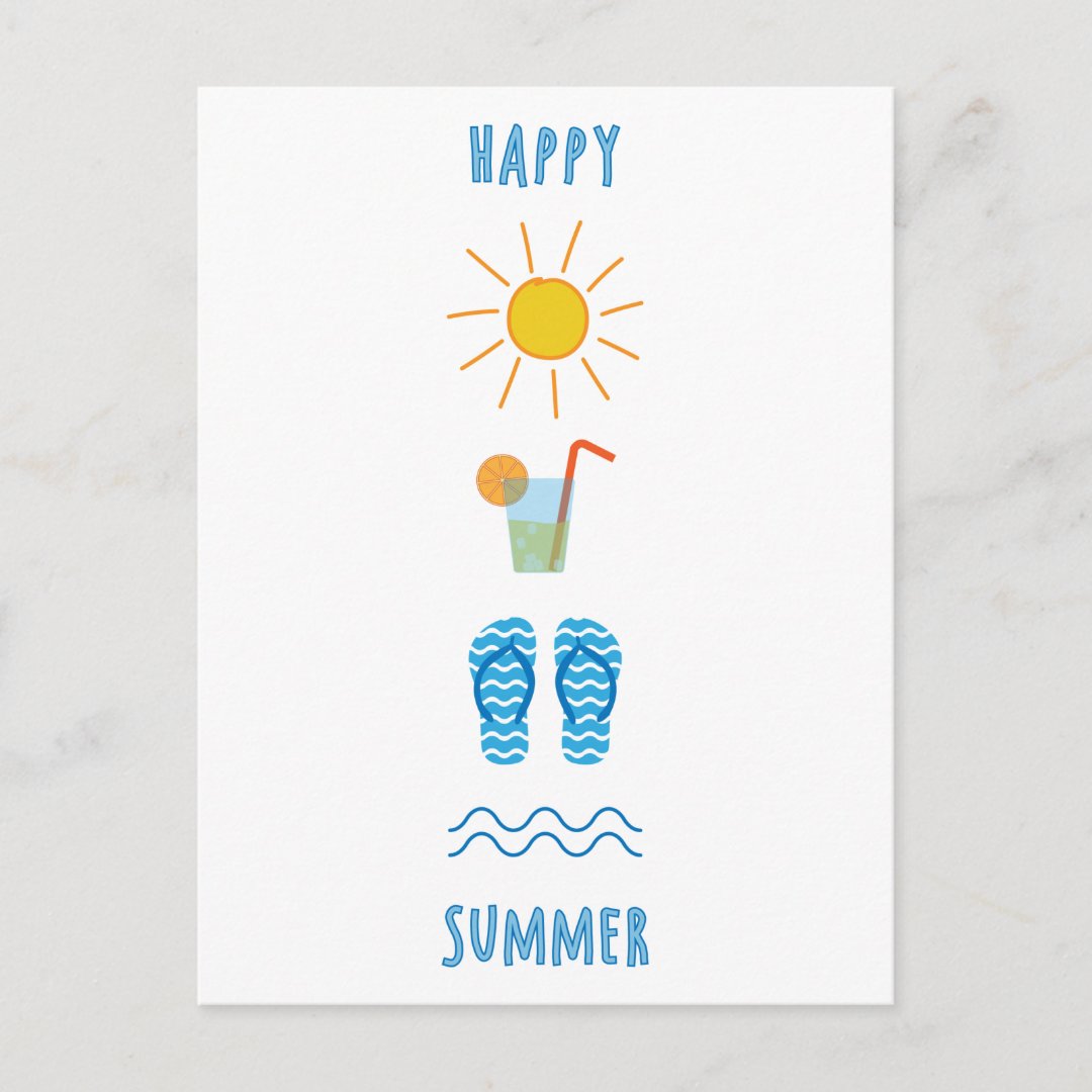 Happy Summer Postcard | Zazzle