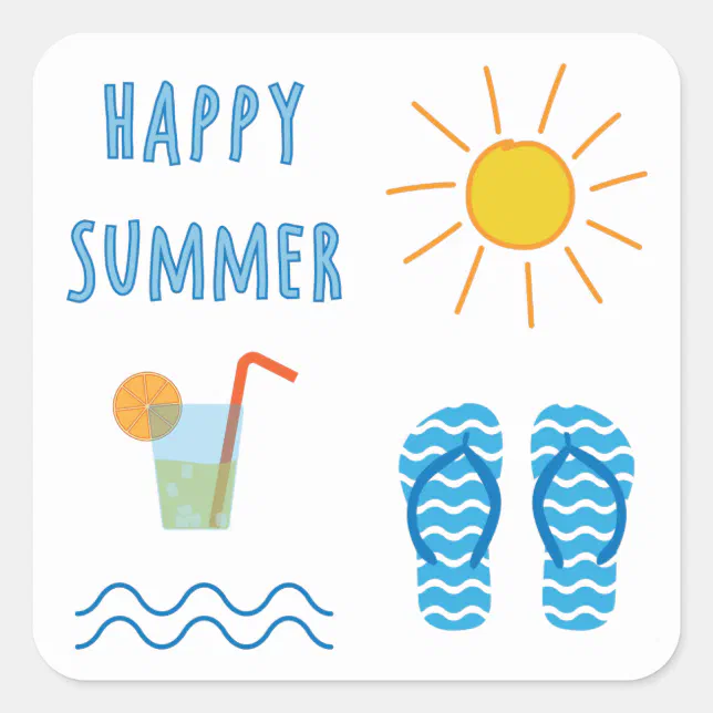 Happy Summer Sticker | Zazzle
