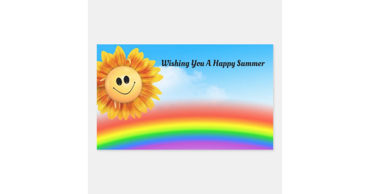 Happy Summer Sun Sticker | Zazzle